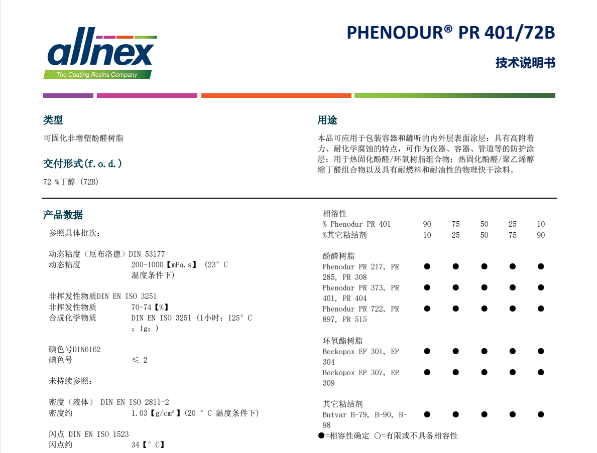 【湛新酚醛树脂 PHENODUR® PR 401/72B】湛新酚醛树脂 PR 401/72B - 白炭黑_白炭黑厂家_白炭黑价格_炭黑-敬益新材料